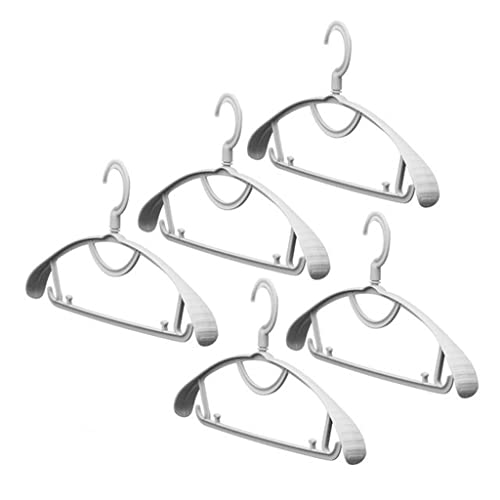 YASEZ 5Pcs Non-Slip Thickened Plastic Clothes Hangers Shirts Pants Clothes Wide Shoulder Racks Home Supplies (Color : Black, Size : 19cm x 40.3cm x 3cm)