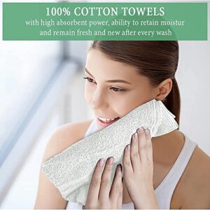 TOALLA 100% Cotton Salon Towel Set of 24|400 GSM|Soft Hand Towel|Bulk Hand Towel|Cotton Salon Towel|Ideal for Spa Gym Bathroom Hotel|Absorbent||Not Bleach Proof|Quick Dry|Hand Towel 16 x 27 in|White