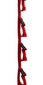 Tidy Tight Storage Loop Straps. Single Pack. Store Cords, Hoses, Christmas Lights, Etc. One of A Kind Storage System On The Market. (Red)