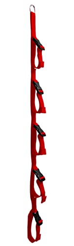 Tidy Tight Storage Loop Straps. Single Pack. Store Cords, Hoses, Christmas Lights, Etc. One of A Kind Storage System On The Market. (Red)