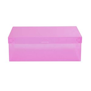 farawamu shoes box, transparent dust-proof stackable drawer shoes storage box container organizer pink