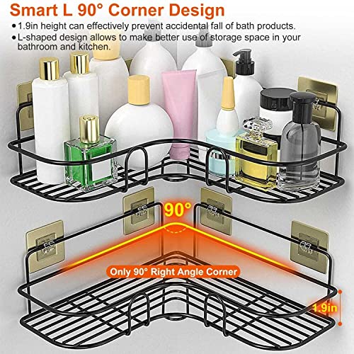 2Pcs Shower Shelf Bathroom Corner Anti-Rust Storage Holder Organizer Rack Shower Bathroom organizer Shelves Shelf Shower shelf Shower organizer Bathroom shelves Shower rack