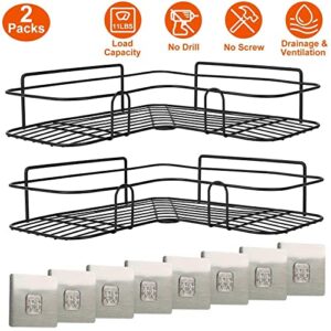 2Pcs Shower Shelf Bathroom Corner Anti-Rust Storage Holder Organizer Rack Shower Bathroom organizer Shelves Shelf Shower shelf Shower organizer Bathroom shelves Shower rack