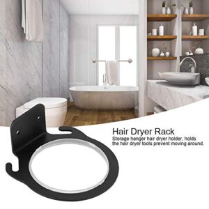 Mumusuki Space Aluminum Wall Mounted Hair Dryer Holder Rack Hanger Hairdryer Shelf