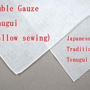 MIKURA Double Gauze Tenugui, Japanese Towel, Ichimatsu (Blue)