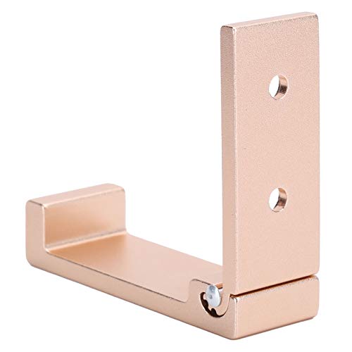 Yosoo 2 Sets Rose Gold Coat Hook, Aluminum Alloy Foldable Adhesive WallMounted Wardrobe Clothes Hanger for Home