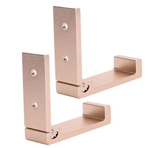 Yosoo 2 Sets Rose Gold Coat Hook, Aluminum Alloy Foldable Adhesive WallMounted Wardrobe Clothes Hanger for Home