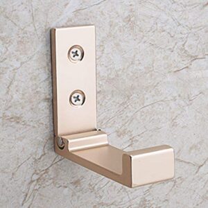 Yosoo 2 Sets Rose Gold Coat Hook, Aluminum Alloy Foldable Adhesive WallMounted Wardrobe Clothes Hanger for Home