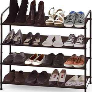 Simple Houseware 4-Tier Shoe Rack + 24 Pockets Over The Door Hanging Organizer