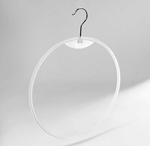 WellieSTR 20PCS Thong Underwear Display Ring Hanger 12", Plastic Round Circle Loop Hook Bikini Swimwear Lingerie Brief Display Hoop Rack Holder