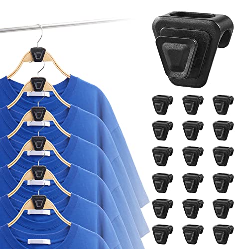 Clothes Hanger Connector Hooks,18 Pcs Clothes Hanger,Space Saving Hanger Hooks,Space Saving Closet Organizers,Wardrobe Organizers and Storage,Space Saving Hanger Extenders for Clothes,Room Essentials