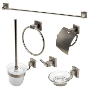 alfi brand ab9509-bn matching bathroom accessory set (6 piece), brushed nickel