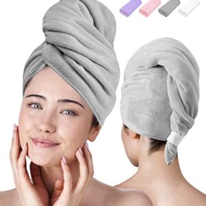 Luxe Beauty Microfiber Hair Towel Wrap – Absorbent Microfiber Hair Towels for Women Long Hair - Hair Drying Towels Microfiber Towel for Hair Wrap for Long Hair -Perfect Curly Hair Towel for Plopping