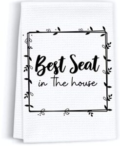 peaces of joy best seat in the house funny hand towel sayings for bathroom, rustic cute dish kitchen fingertip towels for home, decorative farmhouse bath sign