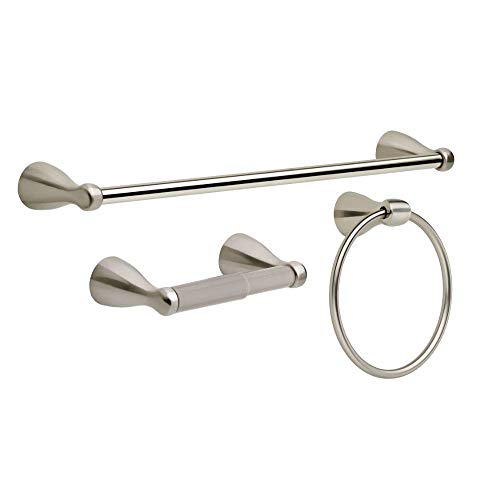 Foundations 3-Piece Bath Accessory Kit in Stainless Steel