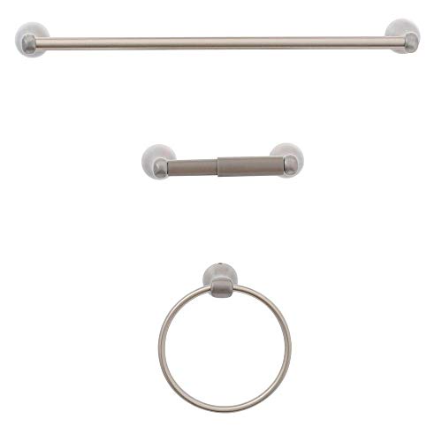 Foundations 3-Piece Bath Accessory Kit in Stainless Steel