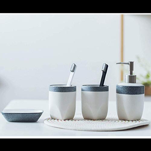 Quality Bathroom Accessories Set European Minimalist Ceramic Bathroom Accessories Set Four Sets of Soap Dispenser Toothbrush Holder Hotel Home Home Hotel