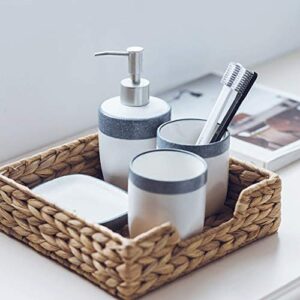 Quality Bathroom Accessories Set European Minimalist Ceramic Bathroom Accessories Set Four Sets of Soap Dispenser Toothbrush Holder Hotel Home Home Hotel