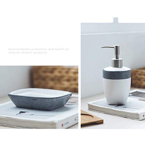 Quality Bathroom Accessories Set European Minimalist Ceramic Bathroom Accessories Set Four Sets of Soap Dispenser Toothbrush Holder Hotel Home Home Hotel