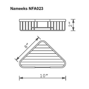 Nameeks NFA023 NFA Shower Basket, One Size, Chrome