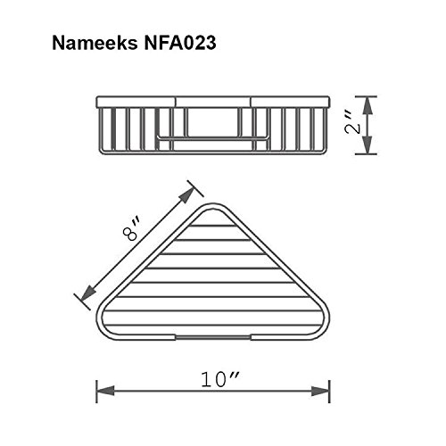 Nameeks NFA023 NFA Shower Basket, One Size, Chrome