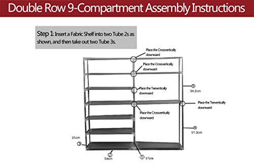 SOONEEDEAR 6 Tier Stackable Shoe Rack Storage Shelves,Portable Boot Rack Double Row Shoe Organizer, Shoe Cabinet Tower with Steel Frame