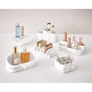 iDesign Dakota 2-Tier Makeup and Cosmetic Storage Bathroom, Countertop, Vanity, 8" x 3.9" x 2.54", Palette Organizer