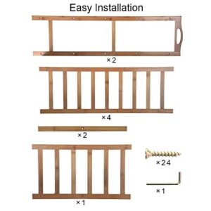 BB67 Home Free Standing Bamboo Shoe Rack Wooden Stackable Entryway Organizer 5 Tiers