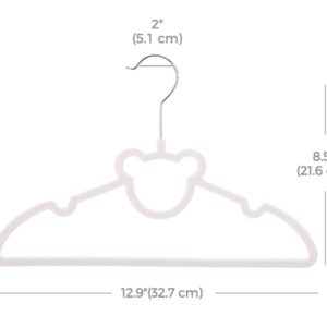 Baby Kids Bear White Velvet Clothes Hangers 30pack