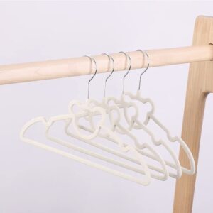 Baby Kids Bear White Velvet Clothes Hangers 30pack