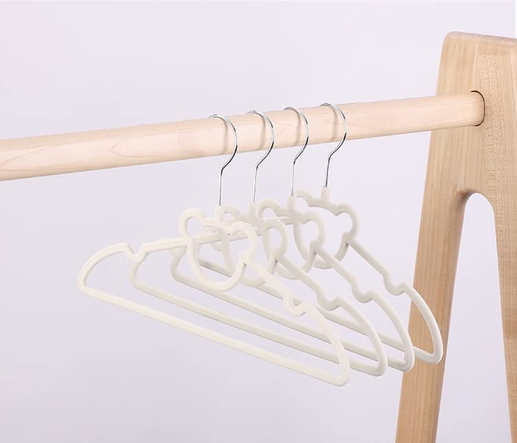 Baby Kids Bear White Velvet Clothes Hangers 30pack