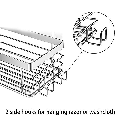 Orimade Corner Shower Caddy Organizer bundle with Rectangle Shower Shelves and Soap Dish Holder