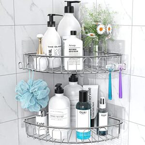 Orimade Corner Shower Caddy Organizer bundle with Rectangle Shower Shelves and Soap Dish Holder