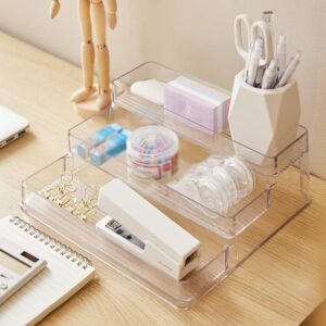 BKDFD Shelf Organizer Desktop Folding Rack Organizer Cosmetic Storage Rack Bed Folding Table Acrylic Tray Organizer