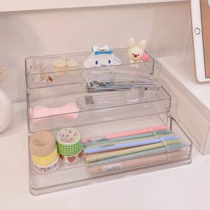 BKDFD Shelf Organizer Desktop Folding Rack Organizer Cosmetic Storage Rack Bed Folding Table Acrylic Tray Organizer