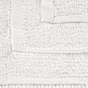 Nouvelle Legende Ribbed Cotton Bar Mop Towels, 16 x 19 Inches, White, Pack of 12