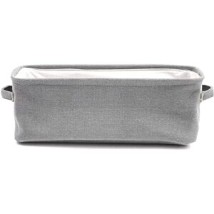 Juvale Grey Fabric Bathroom Storage Bin (16 x 6 x 5.5 Inches)