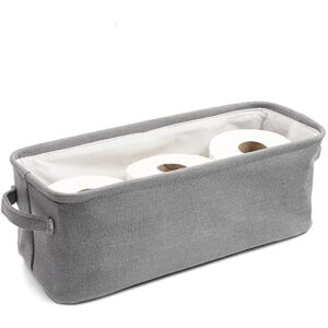 Juvale Grey Fabric Bathroom Storage Bin (16 x 6 x 5.5 Inches)