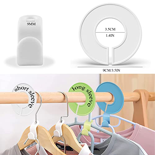 60PCS Clothes Hanger Connector Hooks, Cascading Clothes Hangers for Heavy Duty Space Saving Cascading Connection Hooks with 20 Pieces Clothing Size Dividers Hangers Closet Dividers for Clothes Closet