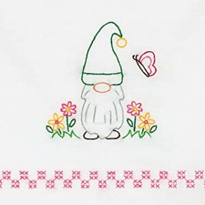 Jack Dempsey Hand Towel DECORATIV Gnomes, White