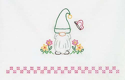 Jack Dempsey Hand Towel DECORATIV Gnomes, White