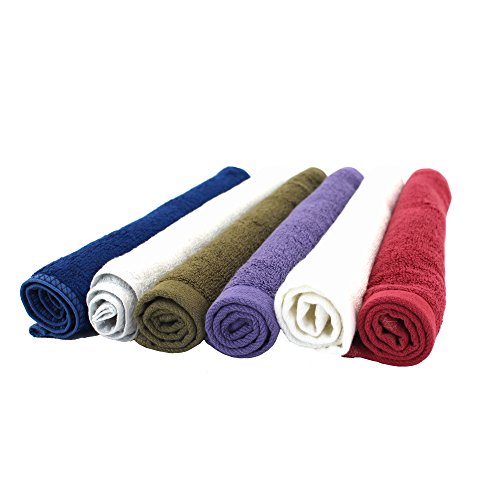 BambooMN Super Soft 70% Rayon from Bamboo 535 GSM Washcloths - Assorted Color 6 Pack