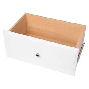 easy track 12" drawer closet storage, white