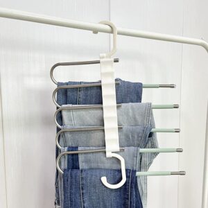 5 pack - pants hangers space saving closet organizer pant hangers home organization hanger space saving hangers closet organizers pants hanger pant hanger clothes hangers