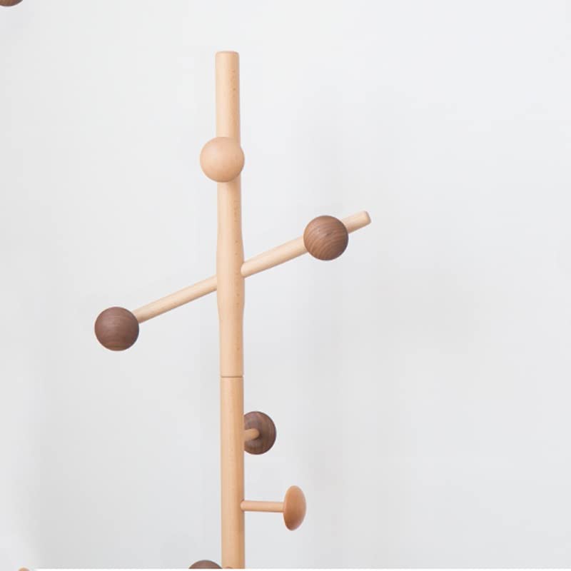 DOUBAO Wooden Clothes Rack Design Floor Clothes Hat Rack Single Pole Standing Bedroom Furniture (Color : D, Size : As Shown)