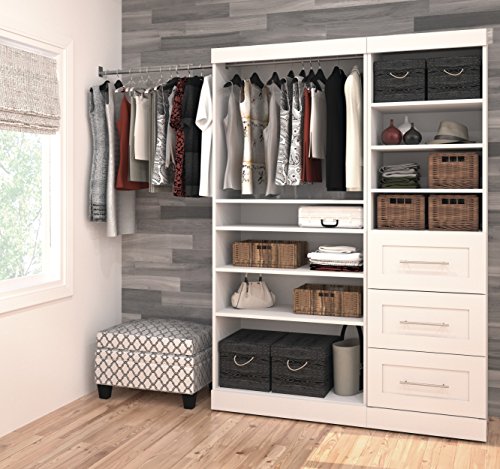 Bestar Pur Closet Organizer in White, 61W