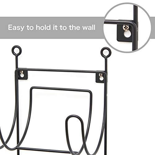 EZOWare 6 Wine Bottle Wall Mounted Metal Holder Rack, Detachable Multipurpose 6 Level Towel Storage Organizer Shelf