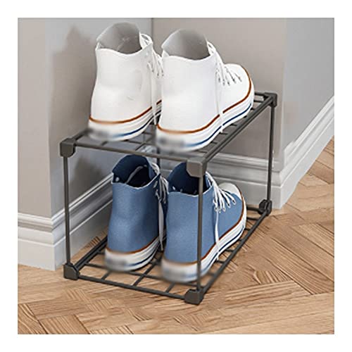 WYFC Shoe Rack Stackable Vertical ABS Black Shoe Shelf Simple Installation Closet Entryway Bathroom Dormitory Home 8.6in (Size : 3-Tier)