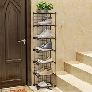 WYFC Shoe Rack Stackable Vertical ABS Black Shoe Shelf Simple Installation Closet Entryway Bathroom Dormitory Home 8.6in (Size : 3-Tier)