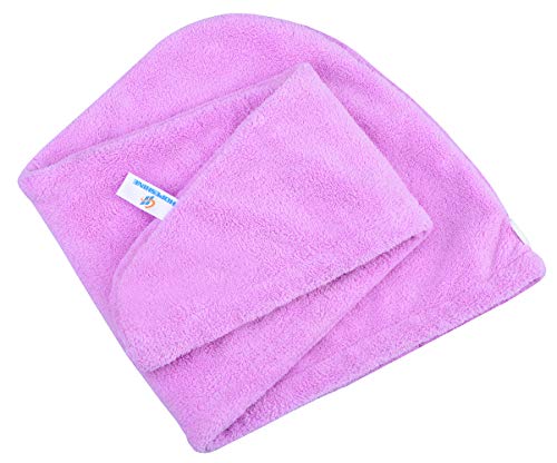 HOPESHINE Hair Towel Twist Women's Soft Shower Towels for Hair Turban Wrap Drying Head Towels Great Gift for Women (Blue+Purple+Rose Red 3-Pack)